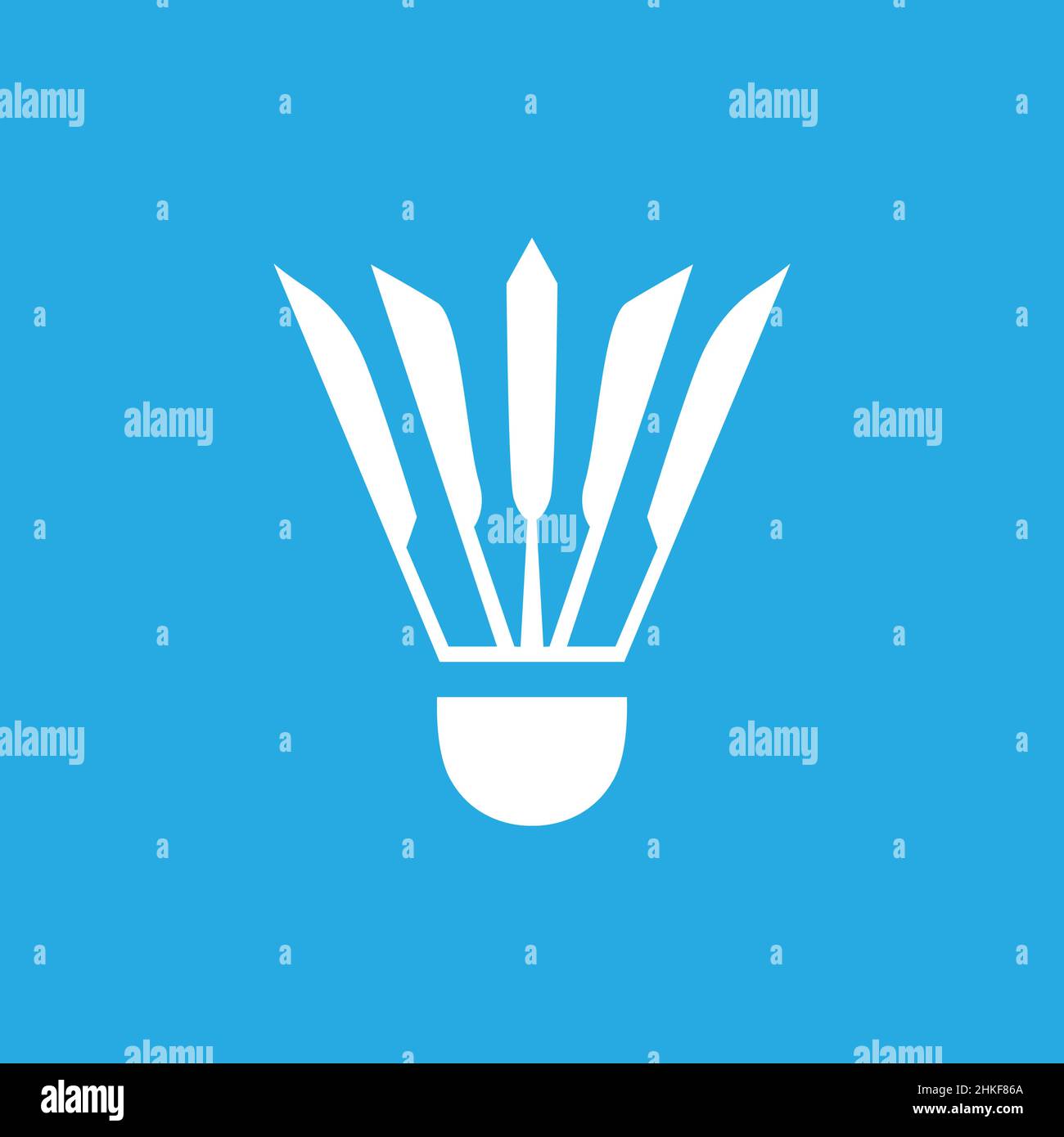 white minimalist shuttlecock logo design, vector graphic symbol icon ...
