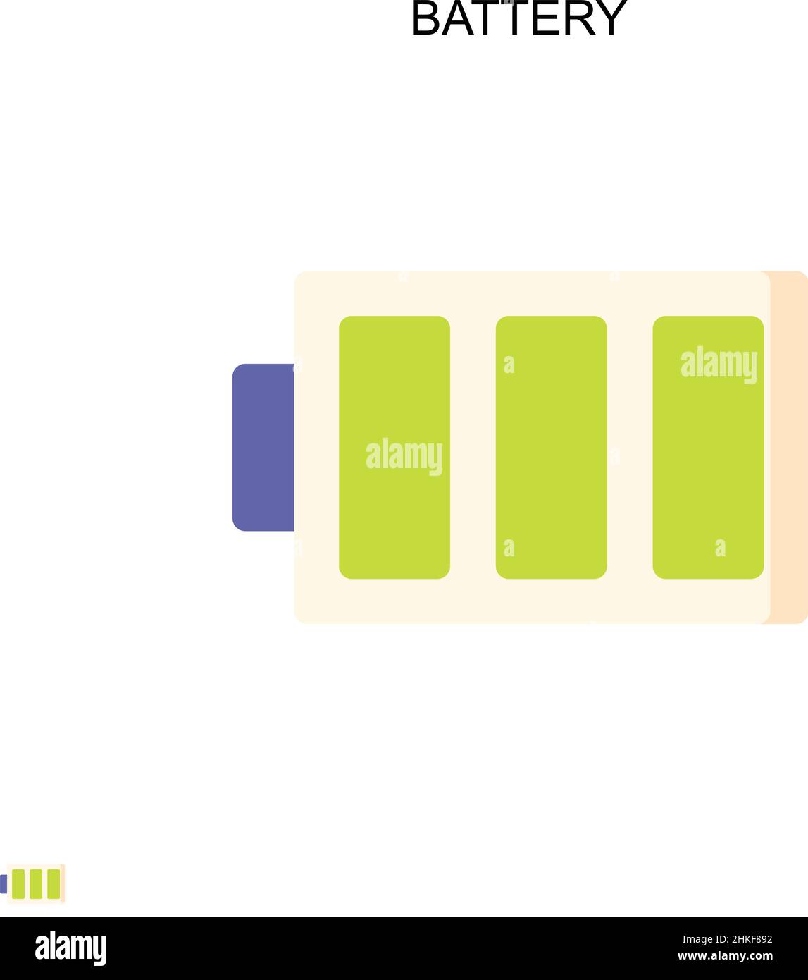 Battery Simple vector icon. Illustration symbol design template for web ...