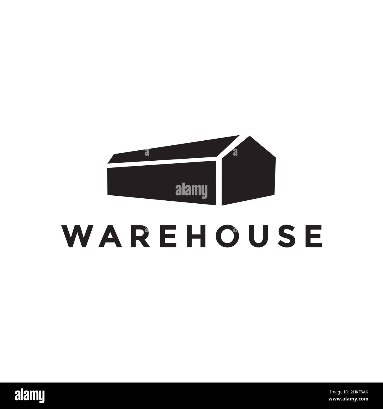 simple long building warehouse logo design, vector graphic symbol icon ...