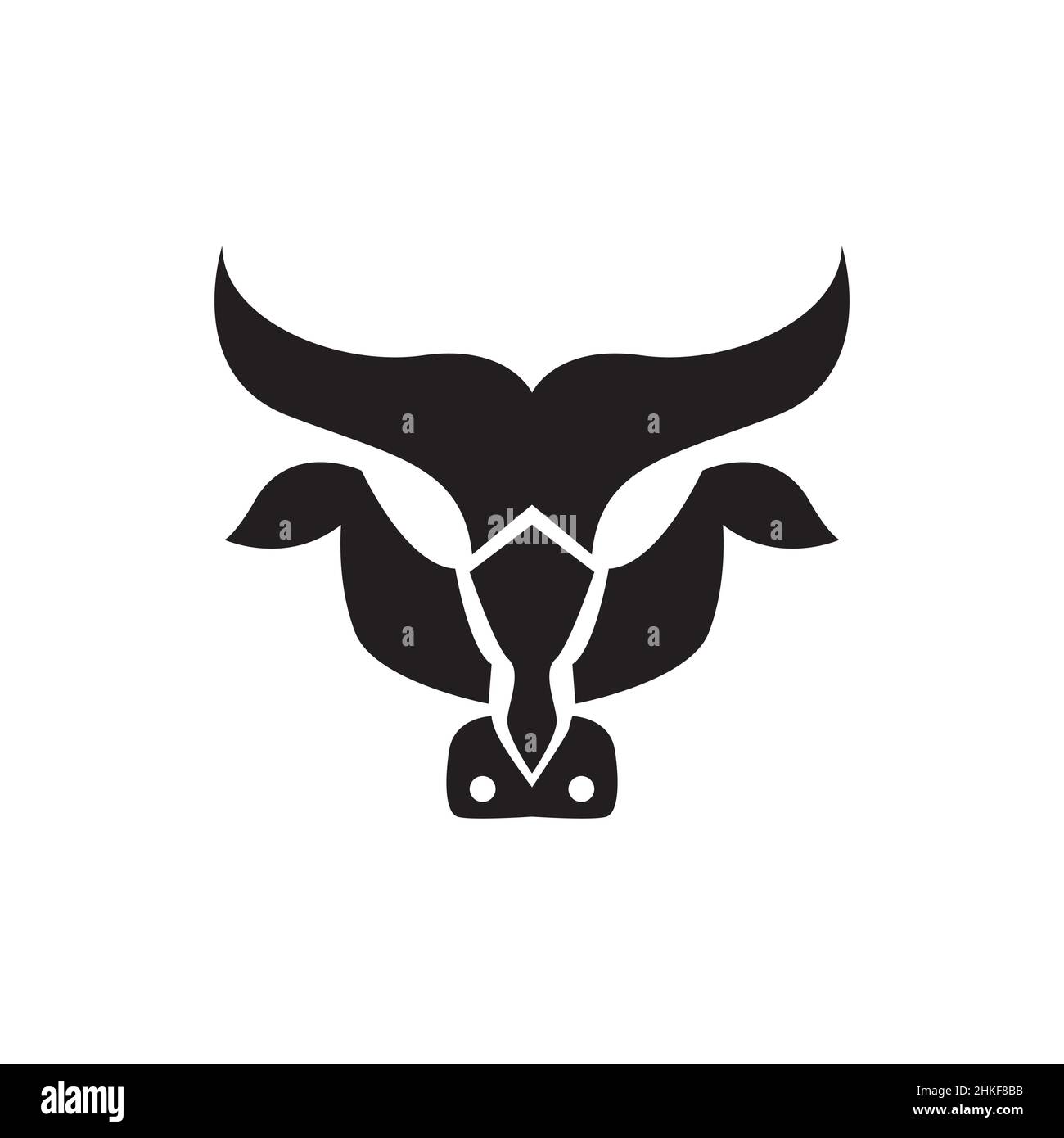 weird face black cow logo design, vector graphic symbol icon ...