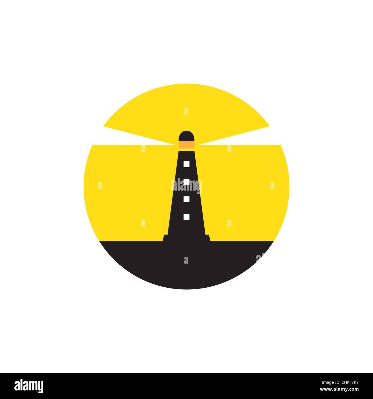 Black yellow lighthouse Stock Vector Images - Alamy