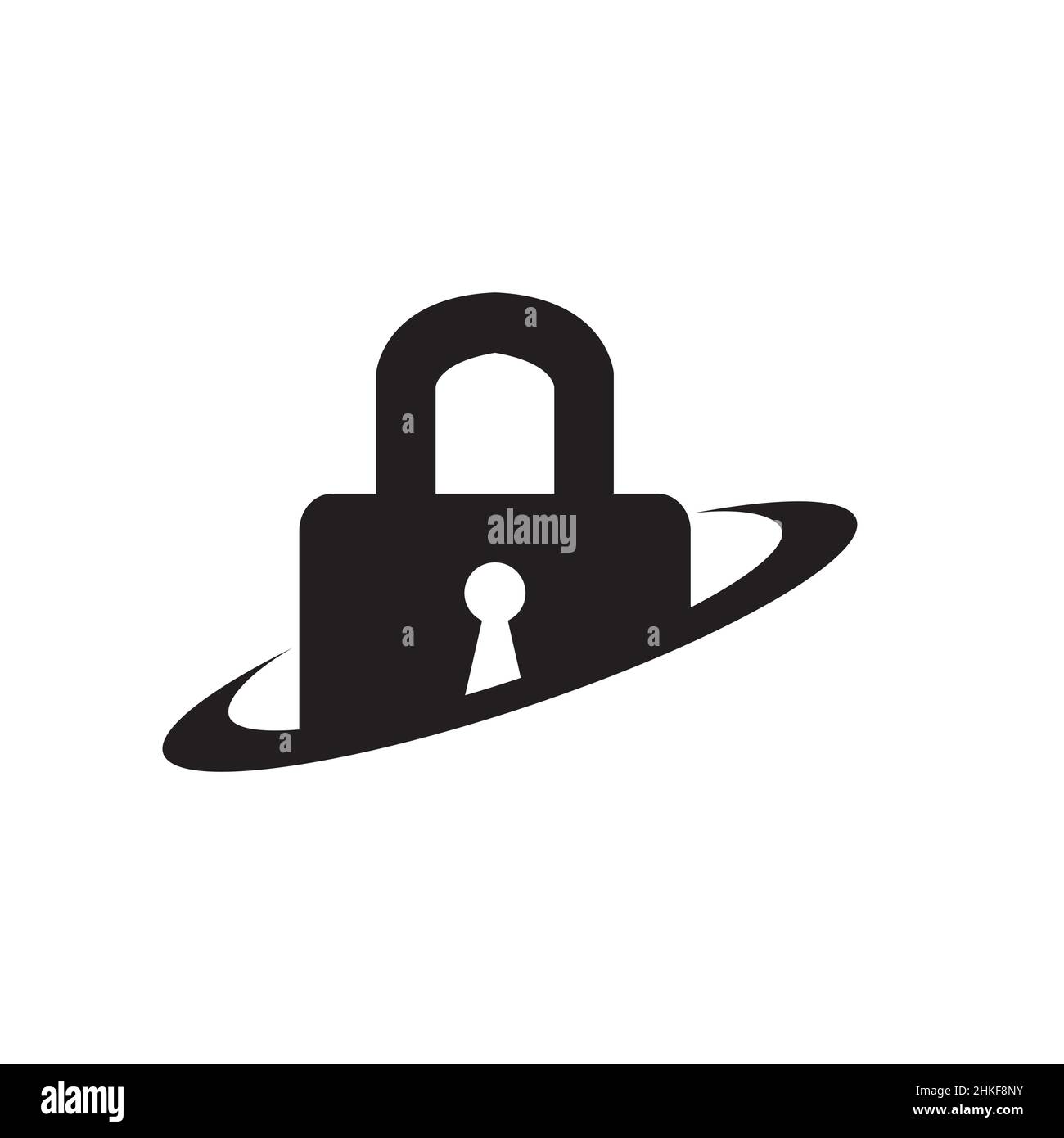 silhouette isolated padlock key logo design, vector graphic symbol icon ...