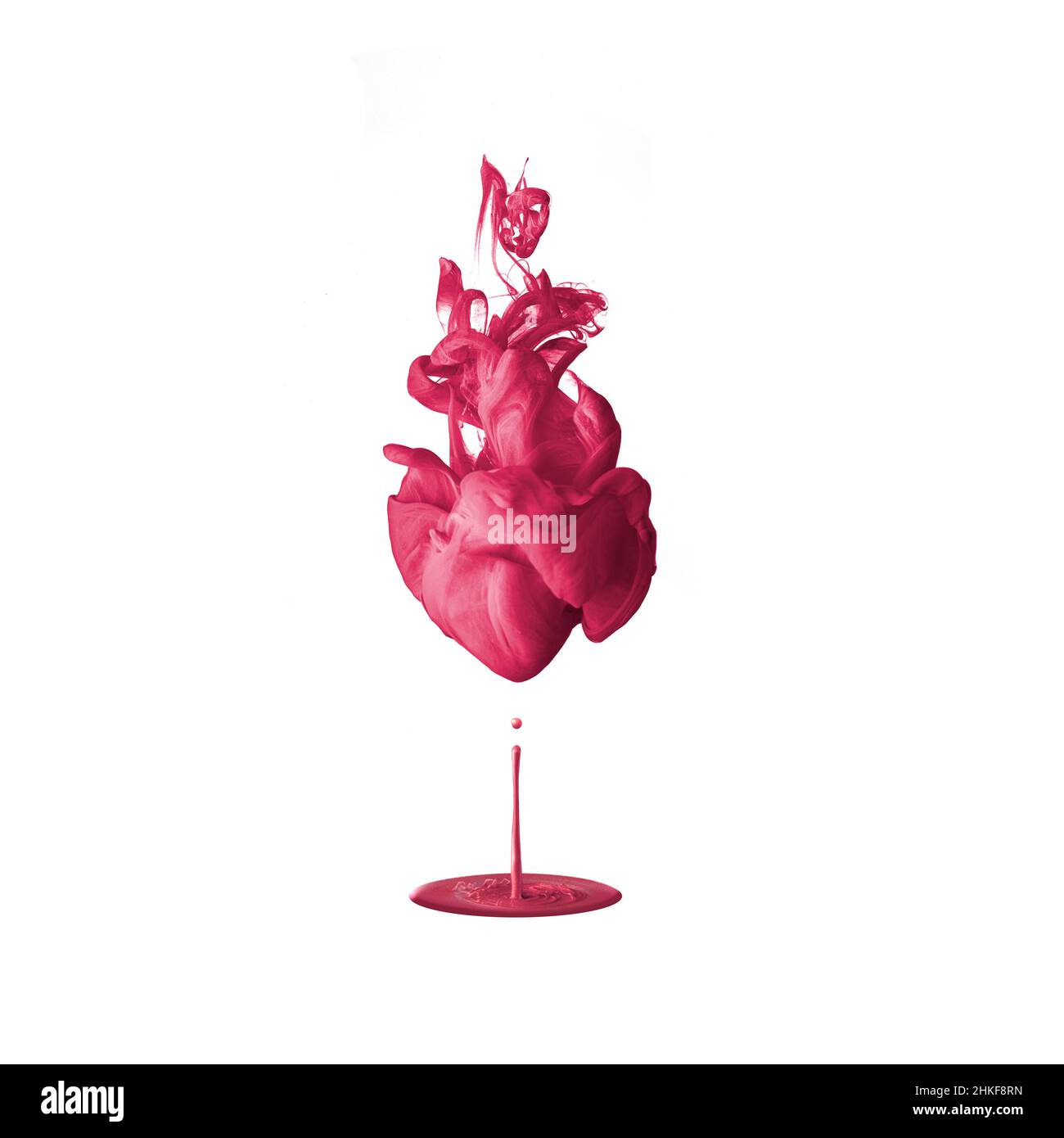 Creative artwork. Red wine texture made of red dye, liquid with drops ...
