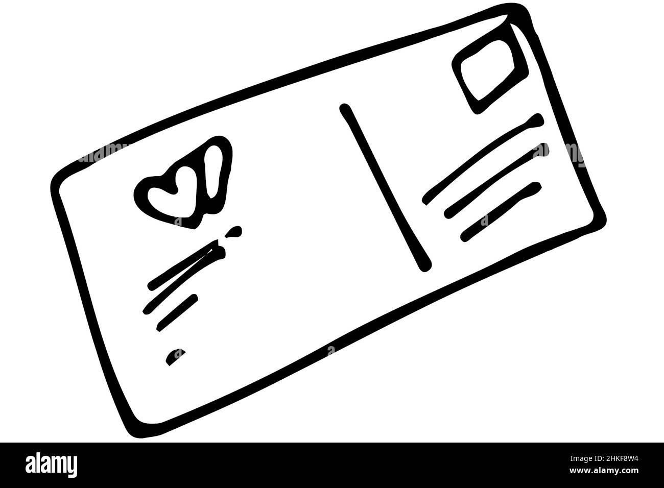 Envelope and stamp Black and White Stock Photos & Images - Alamy