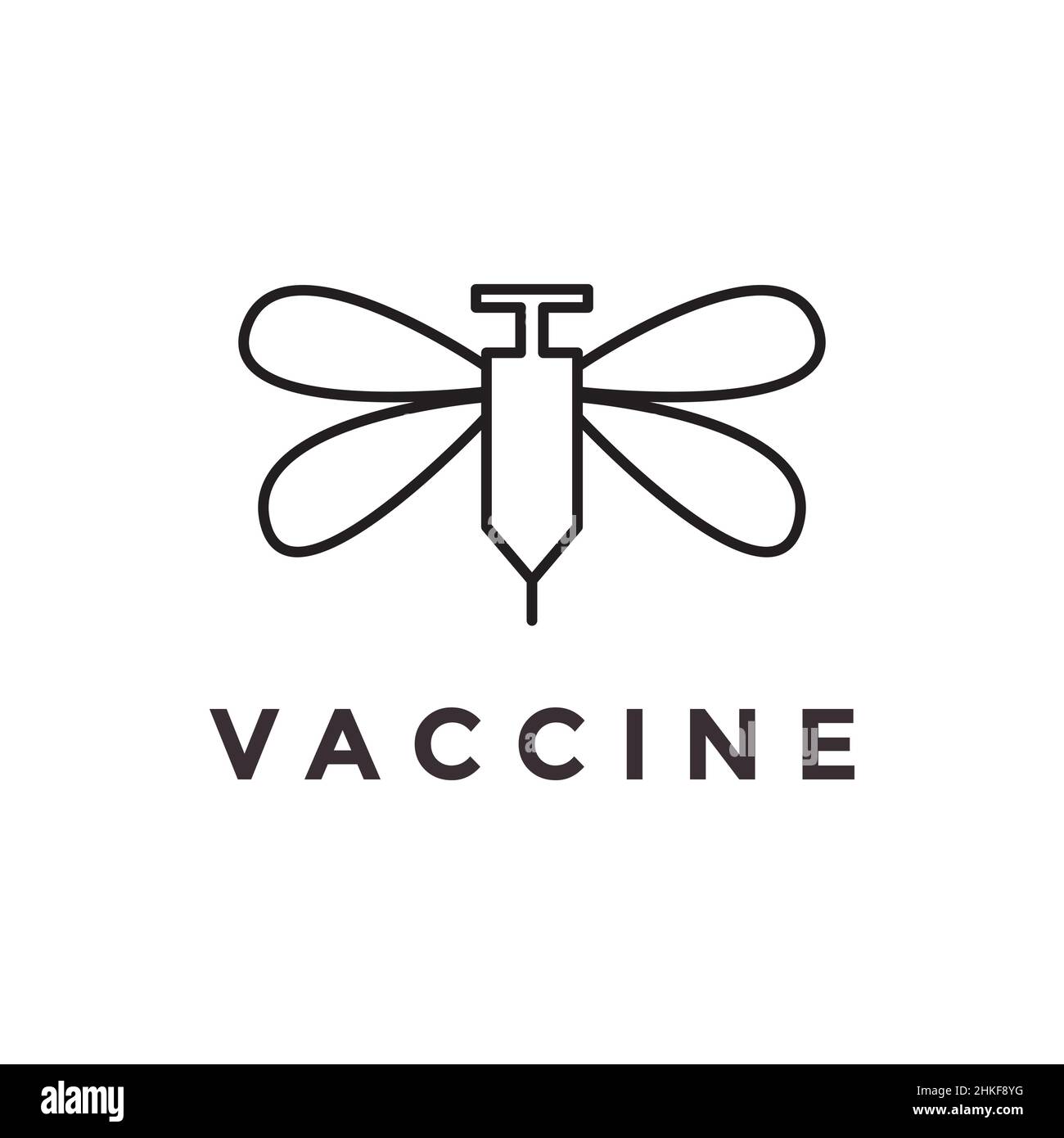 syringe vaccine with wings logo design, vector graphic symbol icon ...