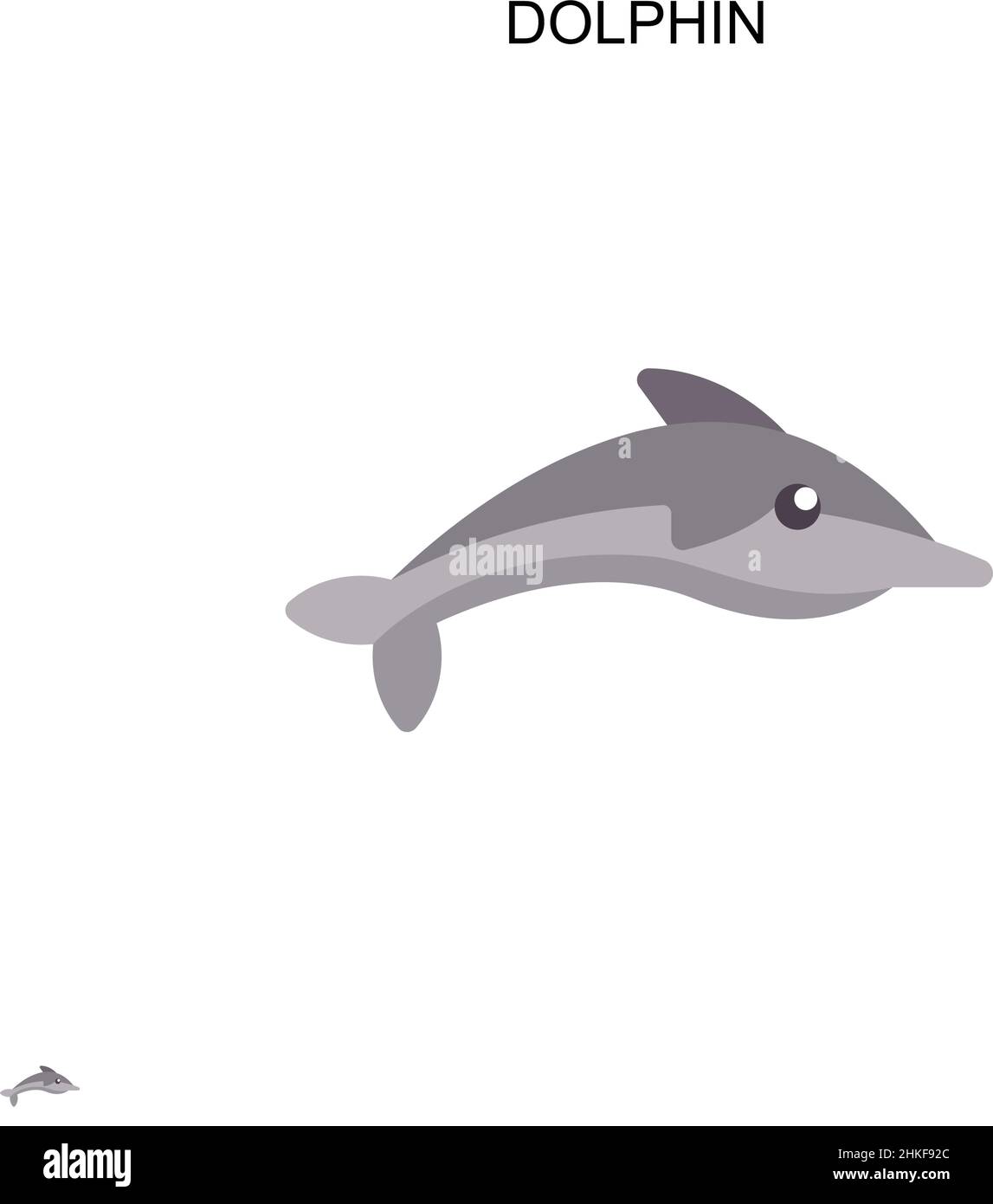 Dolphin Simple vector icon. Illustration symbol design template for web ...