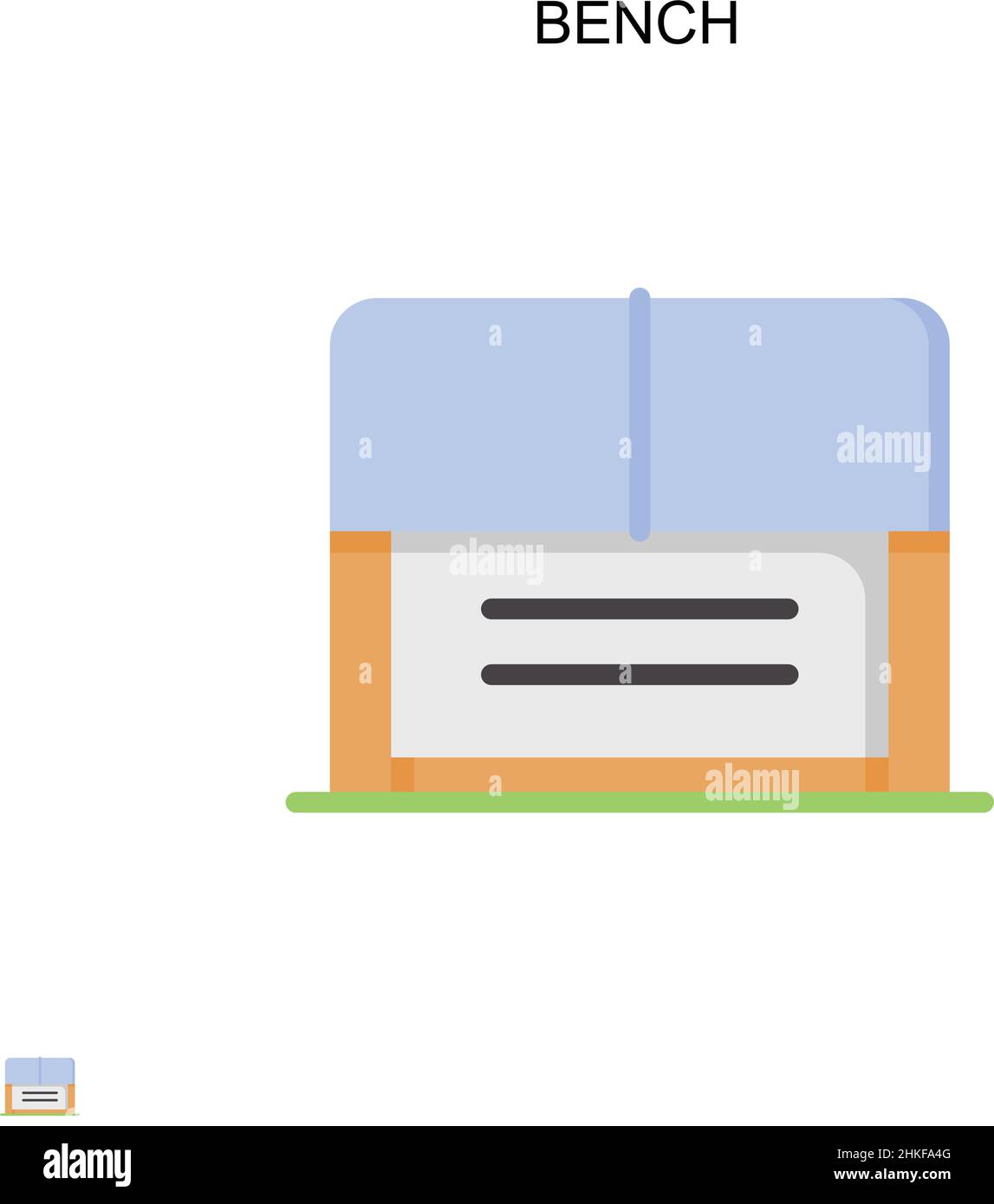 Bench Simple vector icon. Illustration symbol design template for web mobile UI element Stock ...