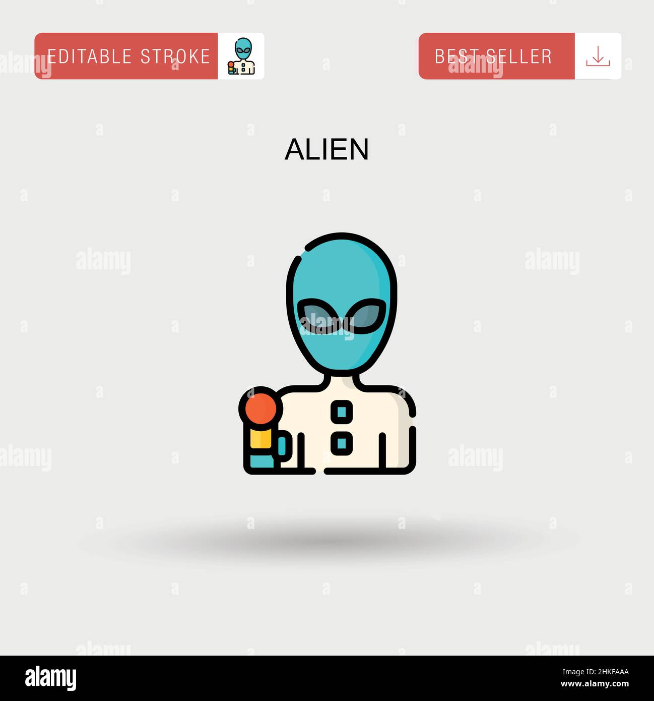 Alien Simple vector icon Stock Vector Image & Art - Alamy