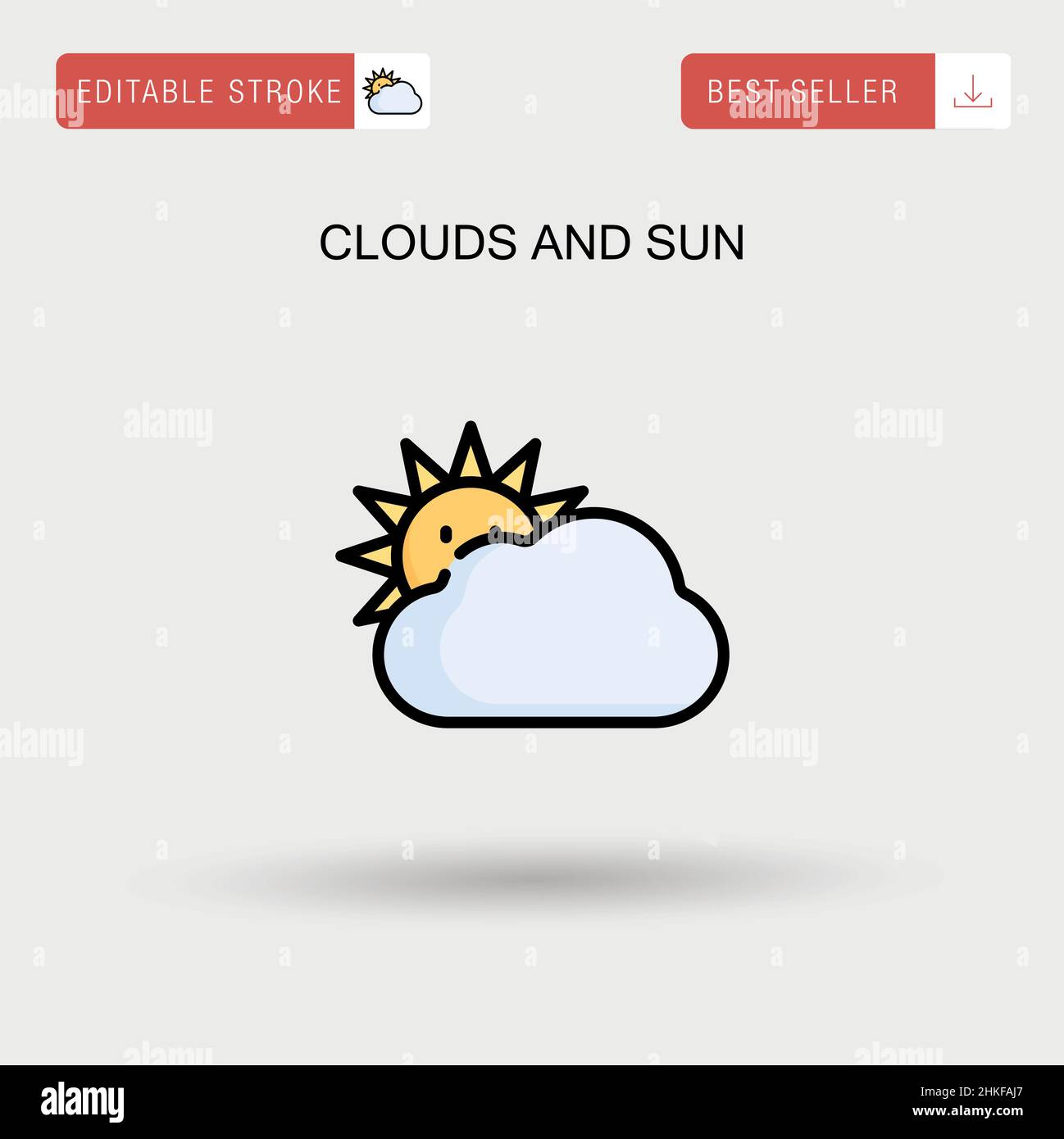 Morning view sun sky clouds Stock Vector Images - Alamy