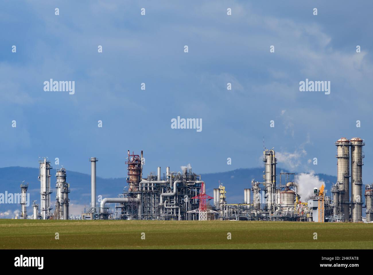 schwechat, austria, 02 feb 2022, oil refinery omv Stock Photo - Alamy