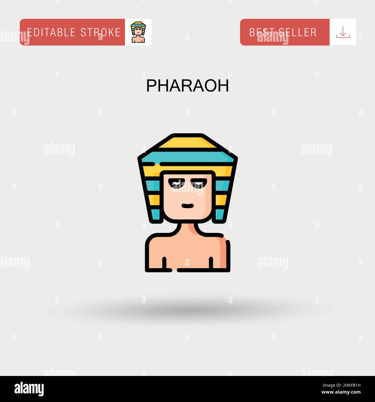 Pharaoh Simple vector icon Stock Vector Image & Art - Alamy