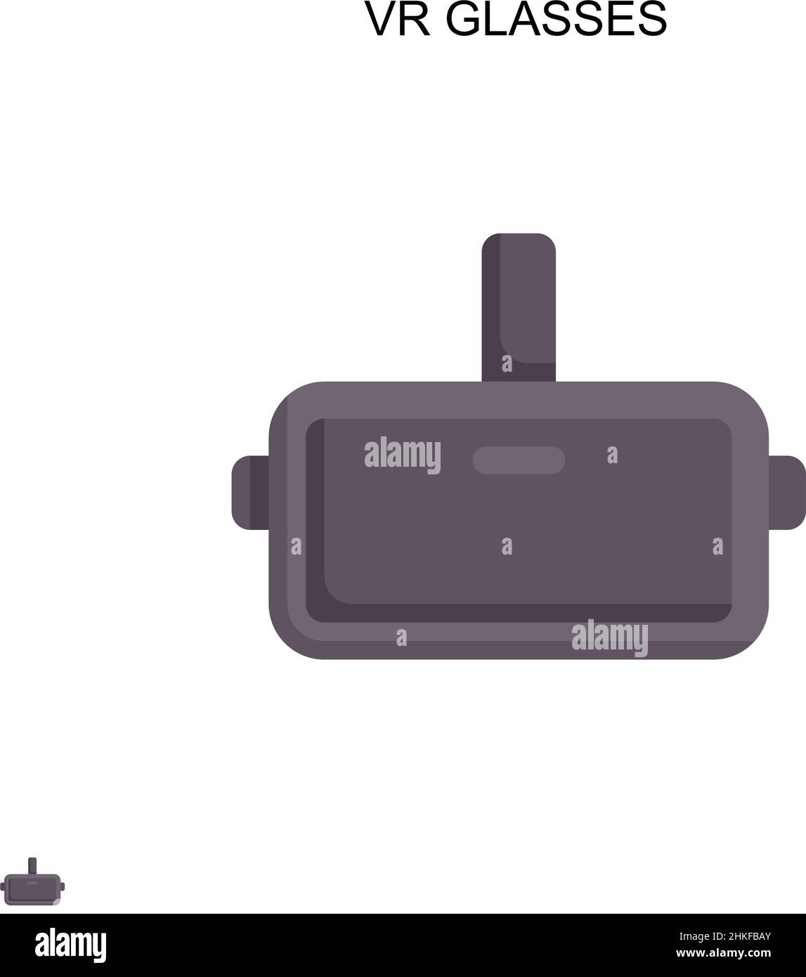 Vr glasses Simple vector icon. Illustration symbol design template for ...