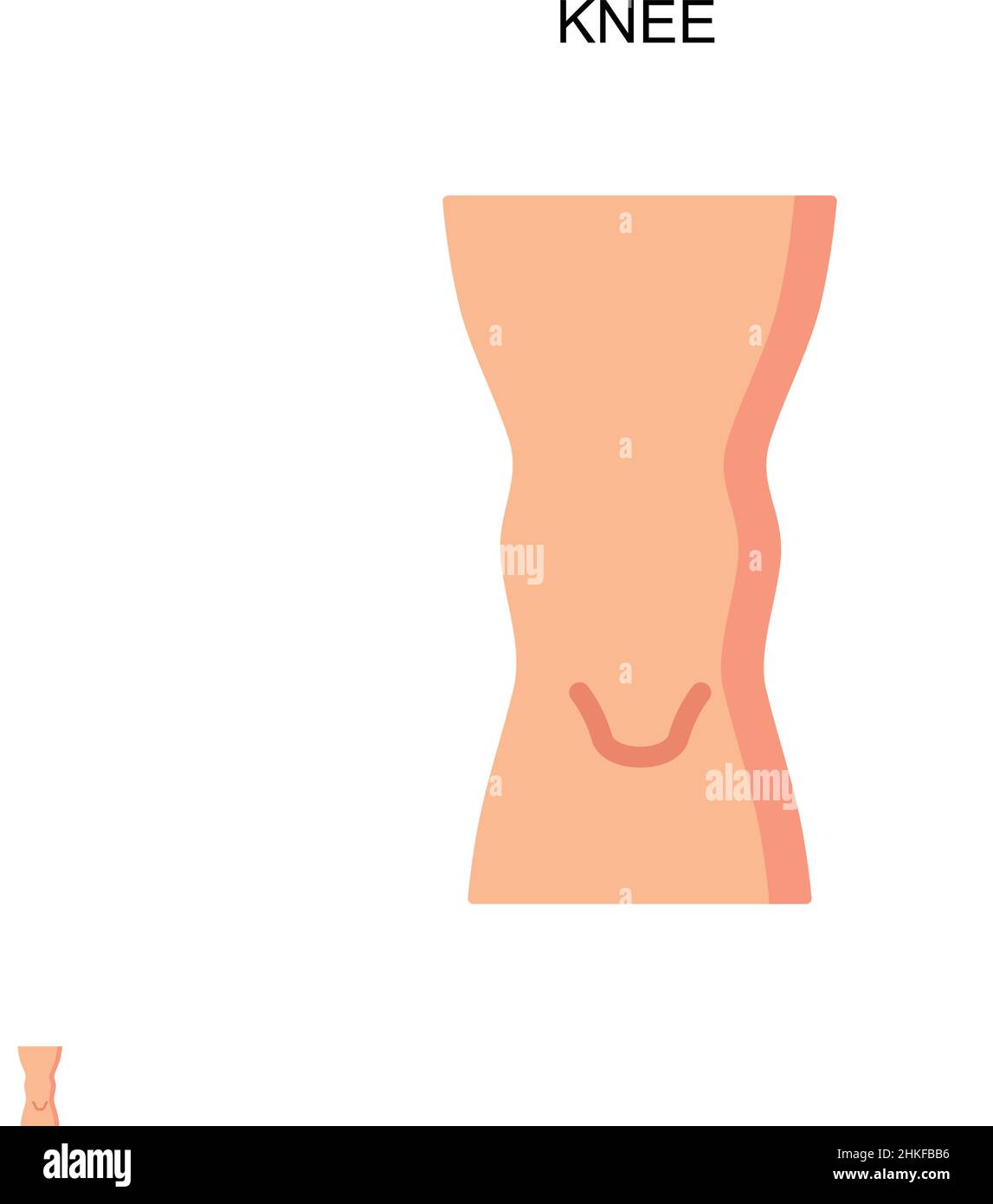 Knee Simple vector icon. Illustration symbol design template for web ...