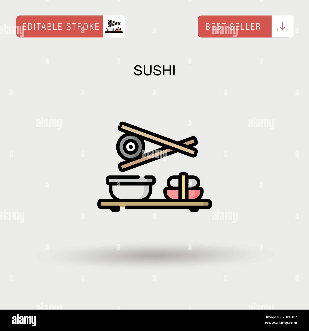 Sushi Simple vector icon Stock Vector Image & Art - Alamy