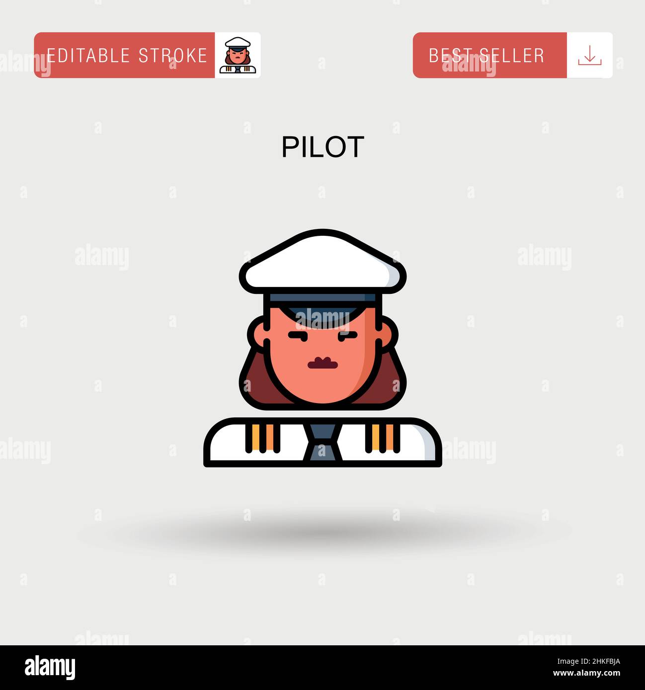 Female pilot cockpit Stock Vector Images - Alamy
