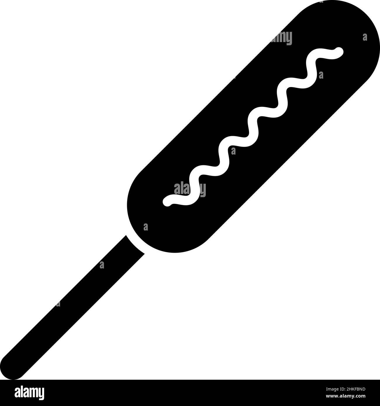 Corn Dog Glyph Icon Food Vector Stock Vector Image & Art - Alamy
