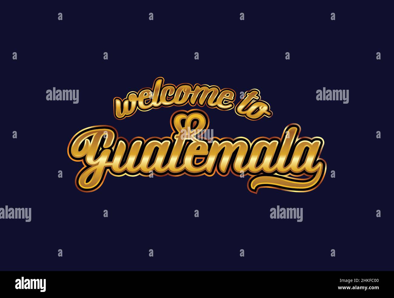 Welcome To Guatemala Word Text Creative Font Design Illustration ...