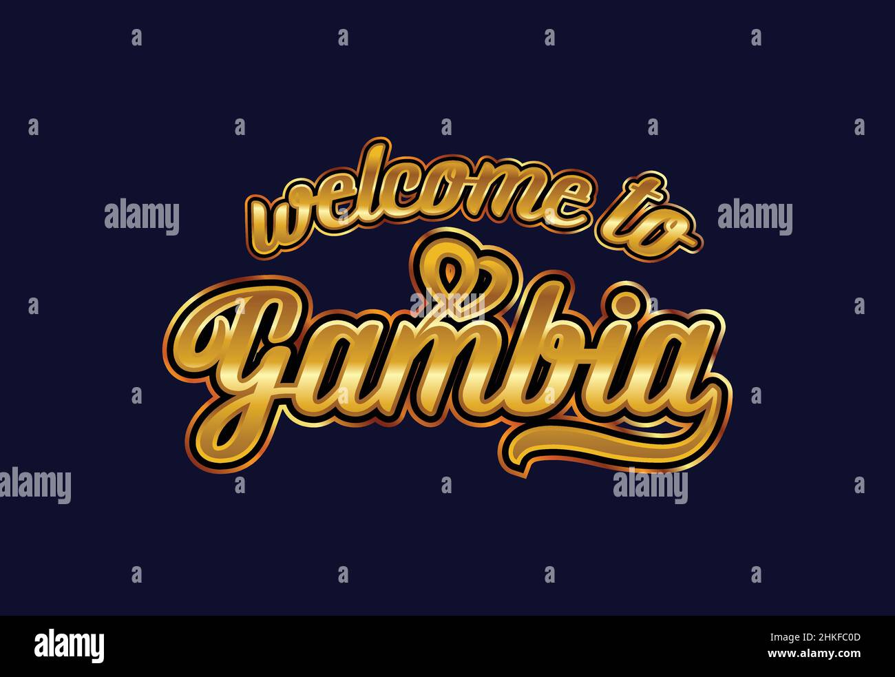 Welcome To Gambia Word Text Creative Font Design Illustration. Welcome ...