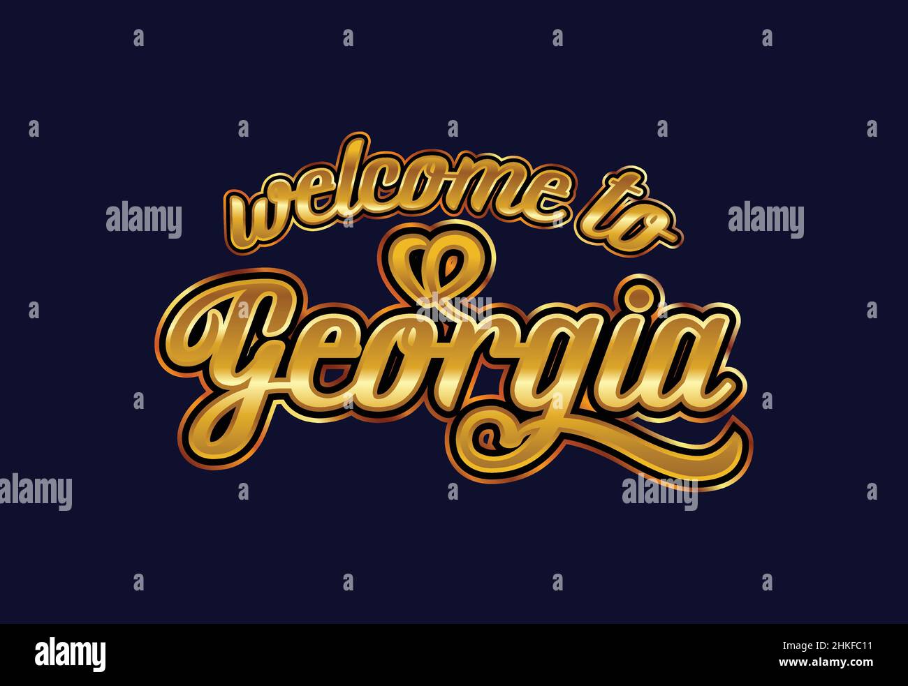 Welcome To Georgia Word Text Creative Font Design Illustration. Welcome ...