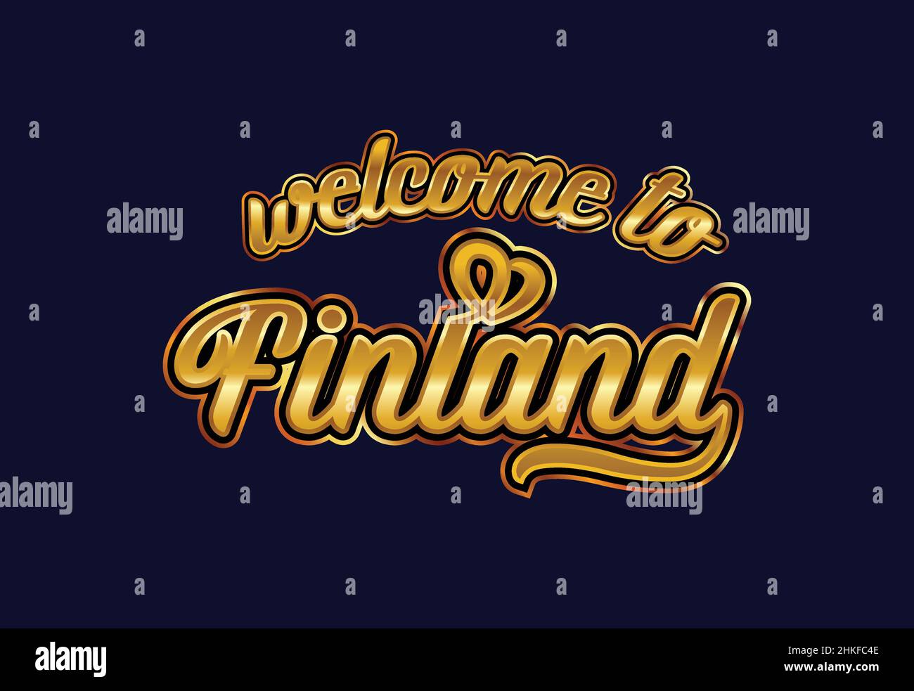 Welcome To Finland Word Text Creative Font Design Illustration. Welcome ...