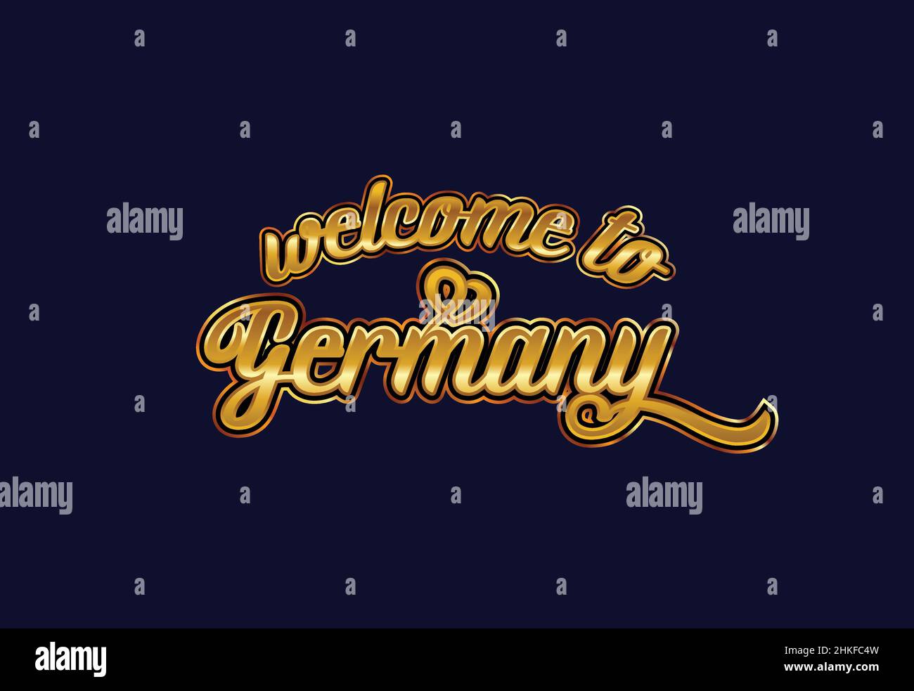 Welcome To Germany Word Text Creative Font Design Illustration. Welcome ...