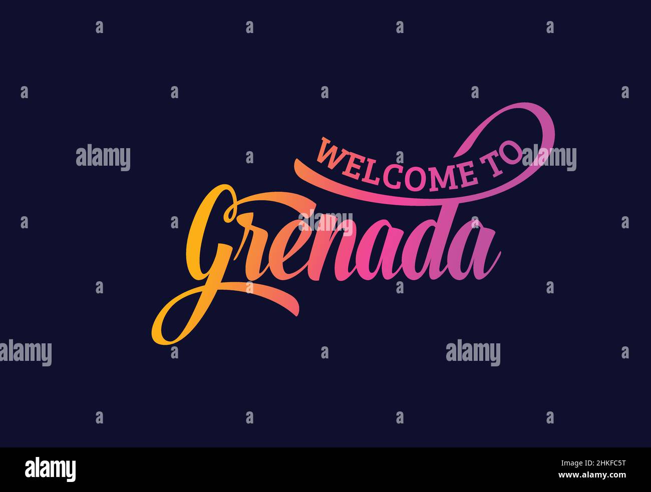Welcome To Grenada Word Text Creative Font Design Illustration Welcome