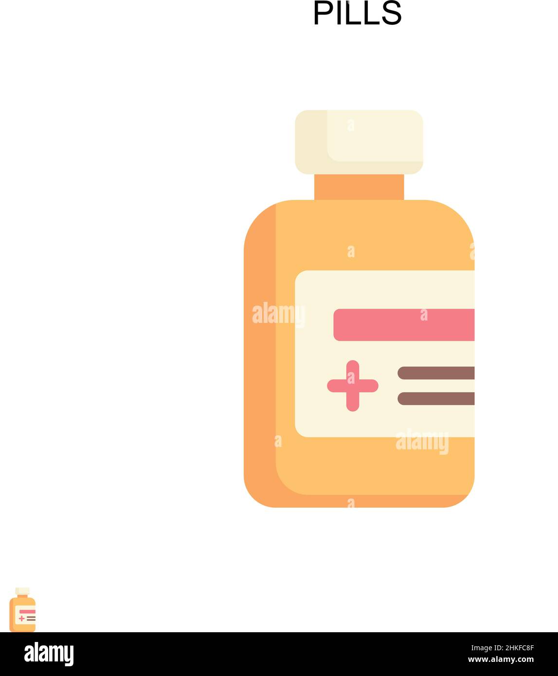 Pills Simple vector icon. Illustration symbol design template for web ...