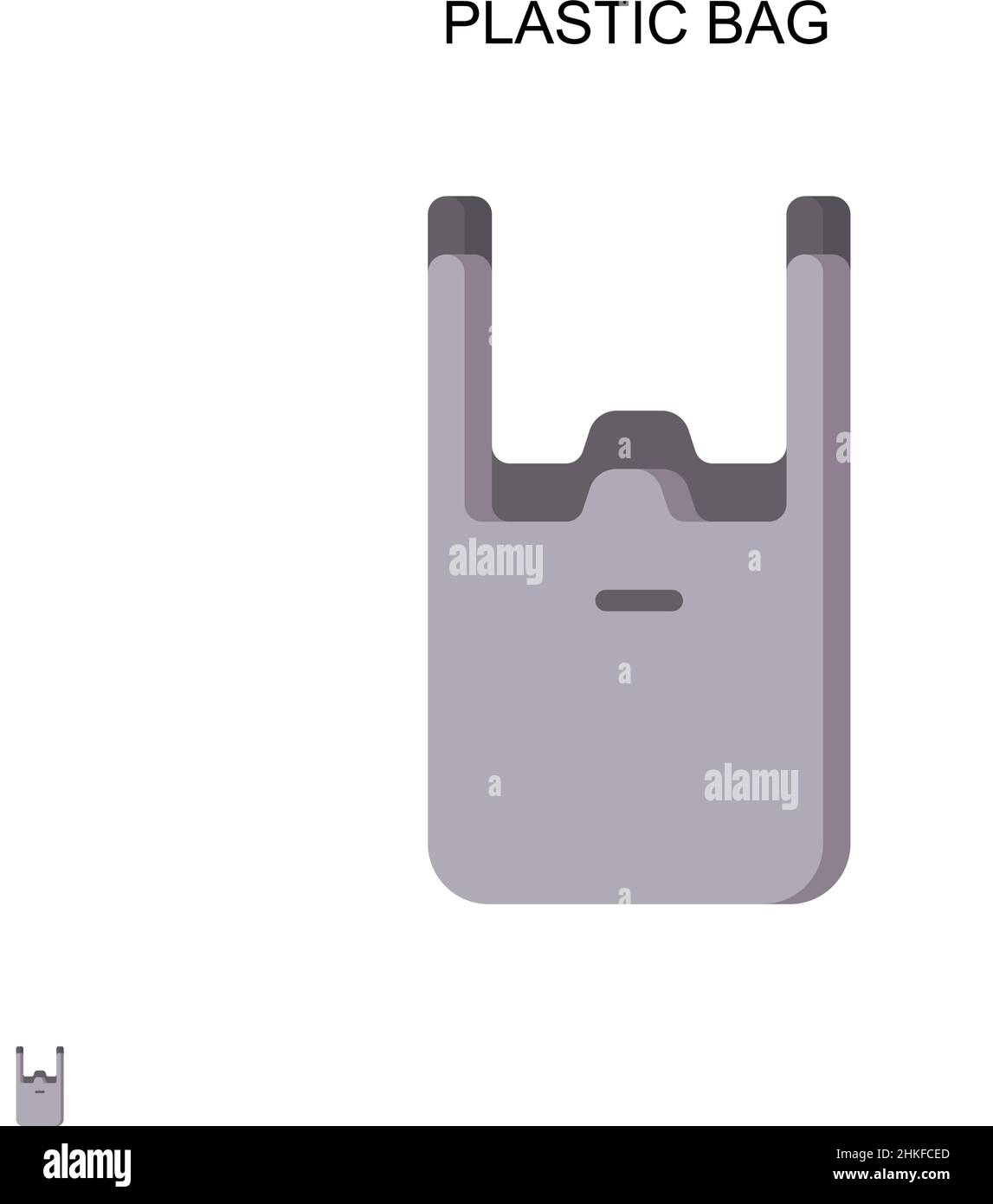 Plastic bag Simple vector icon. Illustration symbol design template for ...