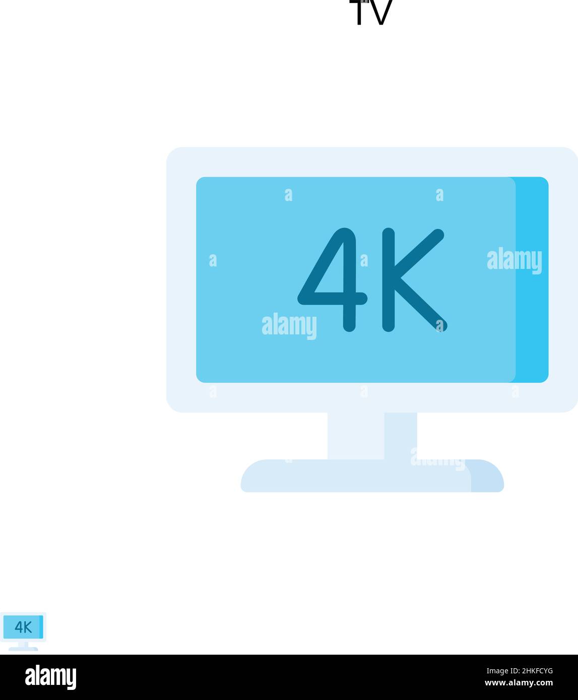 Tv Simple vector icon. Illustration symbol design template for web ...