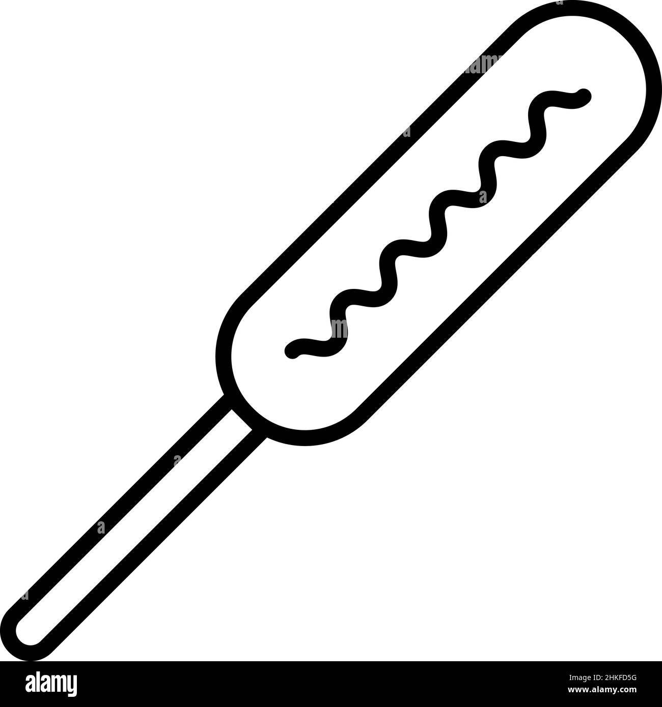 Corn Dog Outline Icon Food Vector Stock Vector Image & Art - Alamy