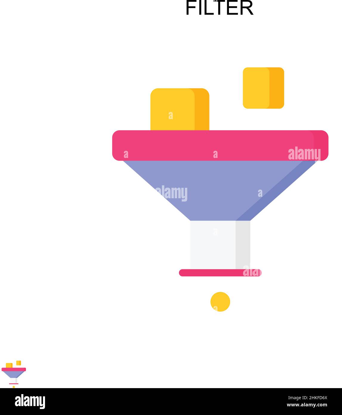 Filter Simple vector icon. Illustration symbol design template for web ...