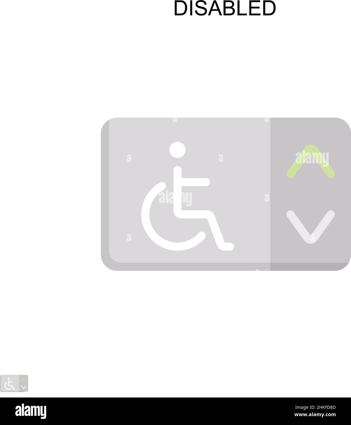 Disabled Simple vector icon. Illustration symbol design template for ...