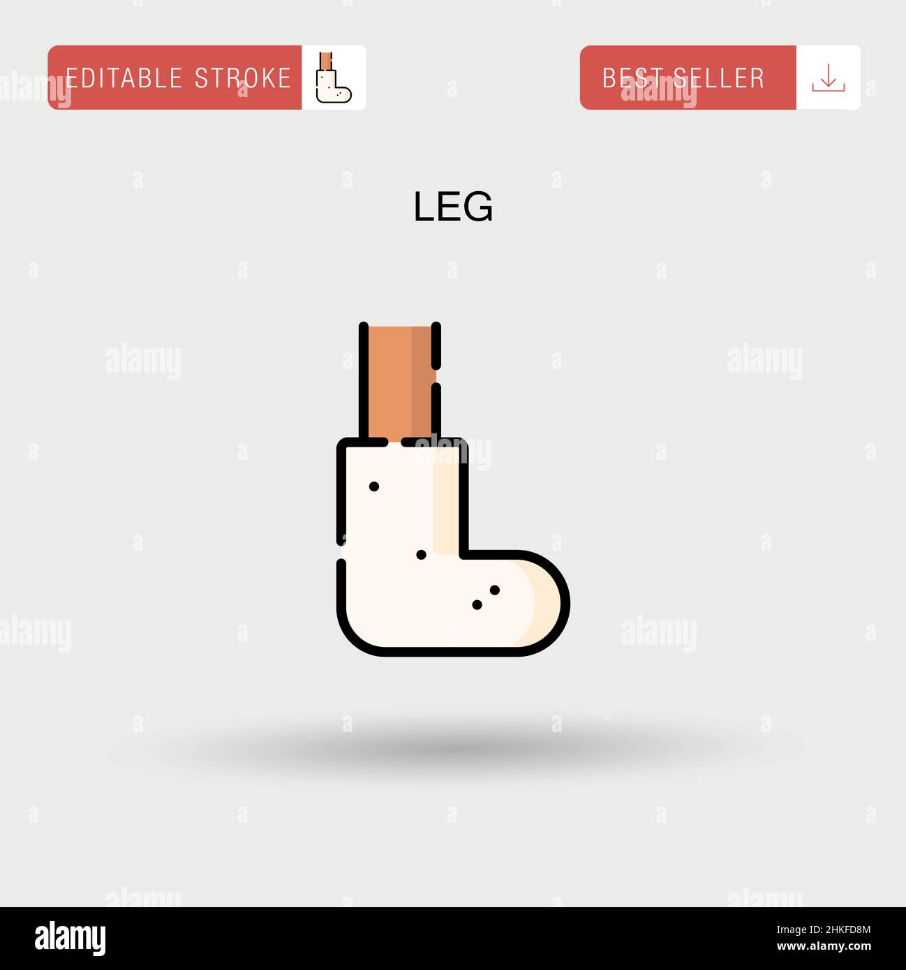 Leg Simple vector icon Stock Vector Image & Art - Alamy