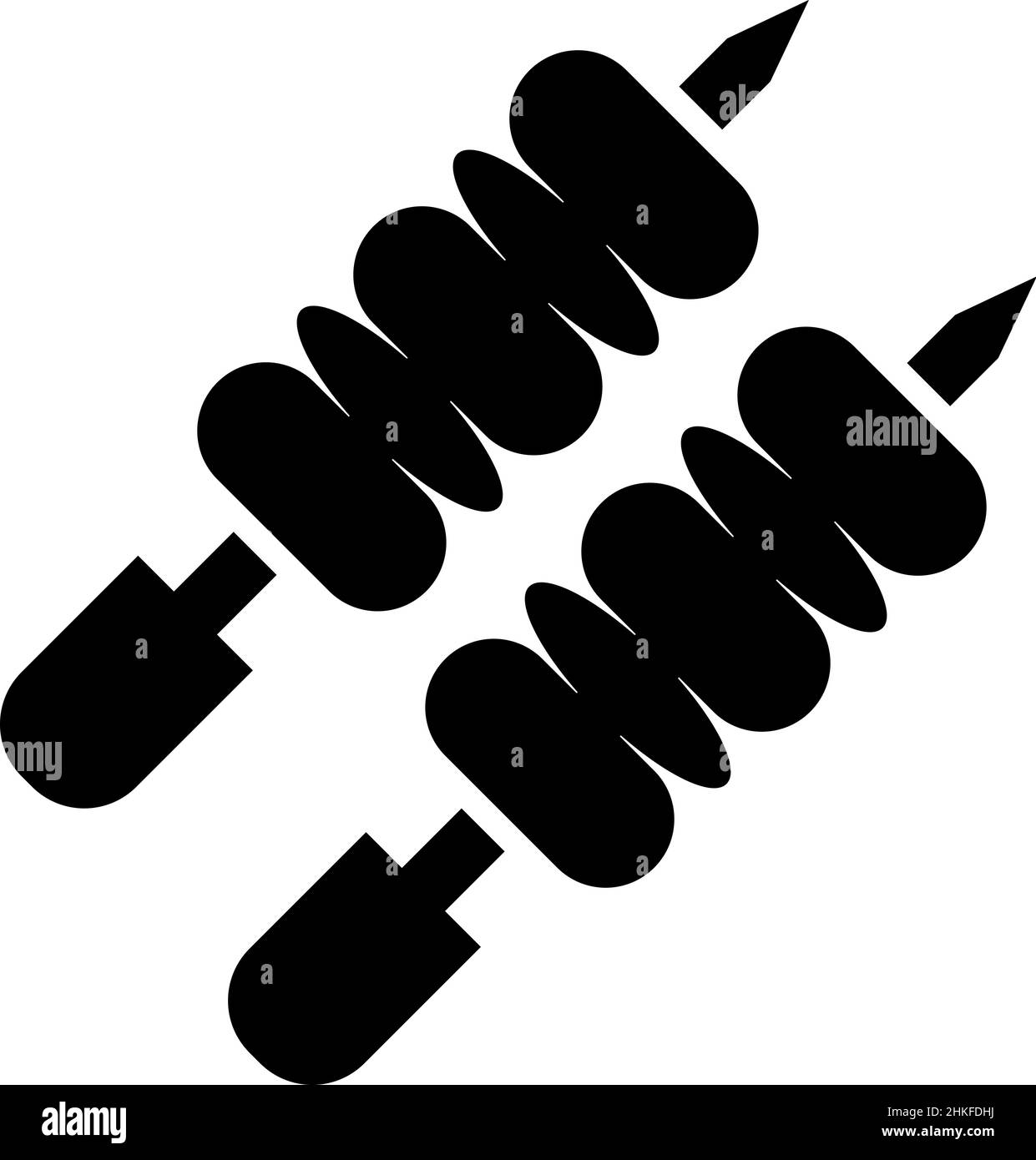 Kebab Glyph Icon Food Vector Stock Vector Image & Art - Alamy