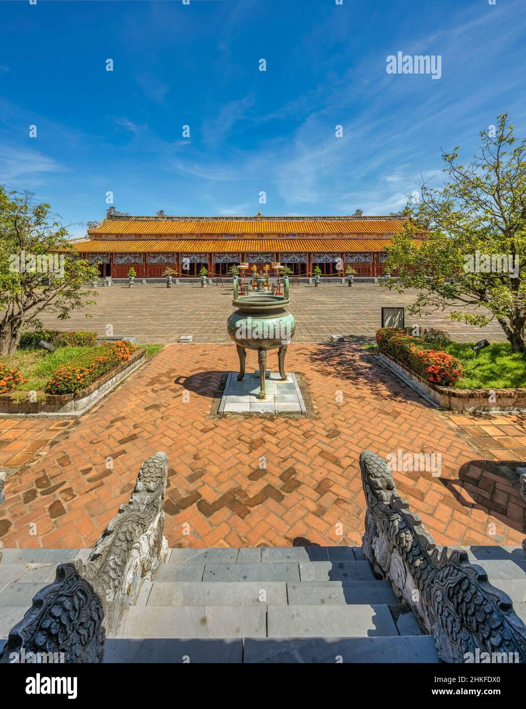 Dien Tho palace view from the Hien Lam Cac house in the Imperial City ...