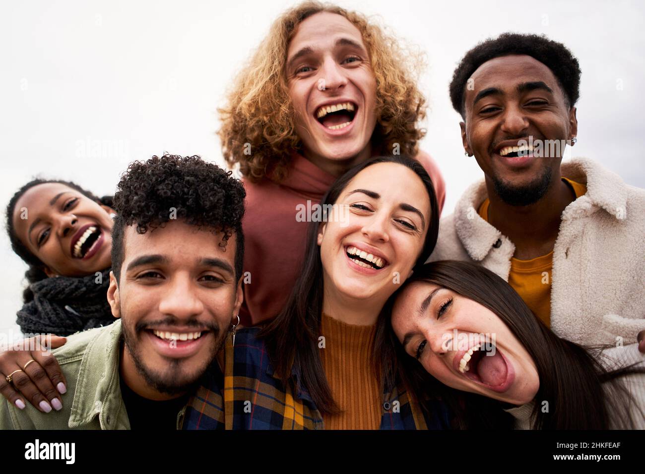 Cheerful group of females hi-res stock photography and images - Alamy