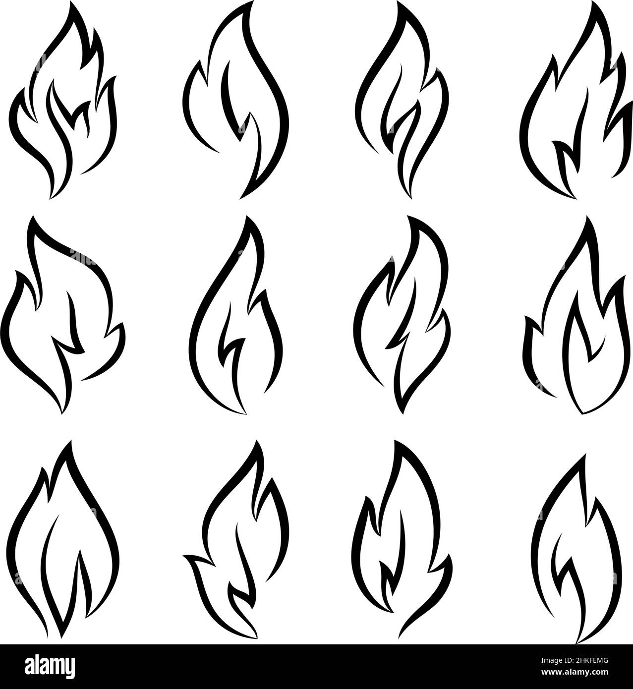 Fireplace icon linear vector Black and White Stock Photos & Images - Alamy