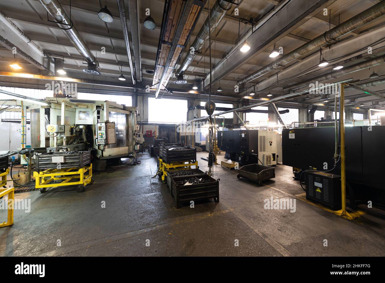 Photo of automobile assembly production.Car factory. Auto parts. Engine ...