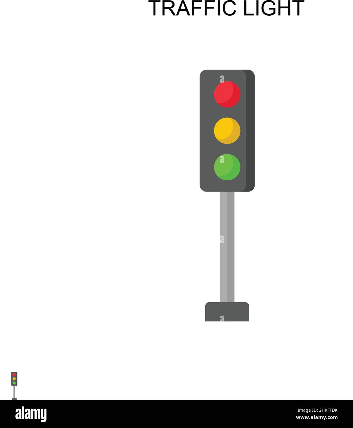 Traffic light Simple vector icon. Illustration symbol design template ...