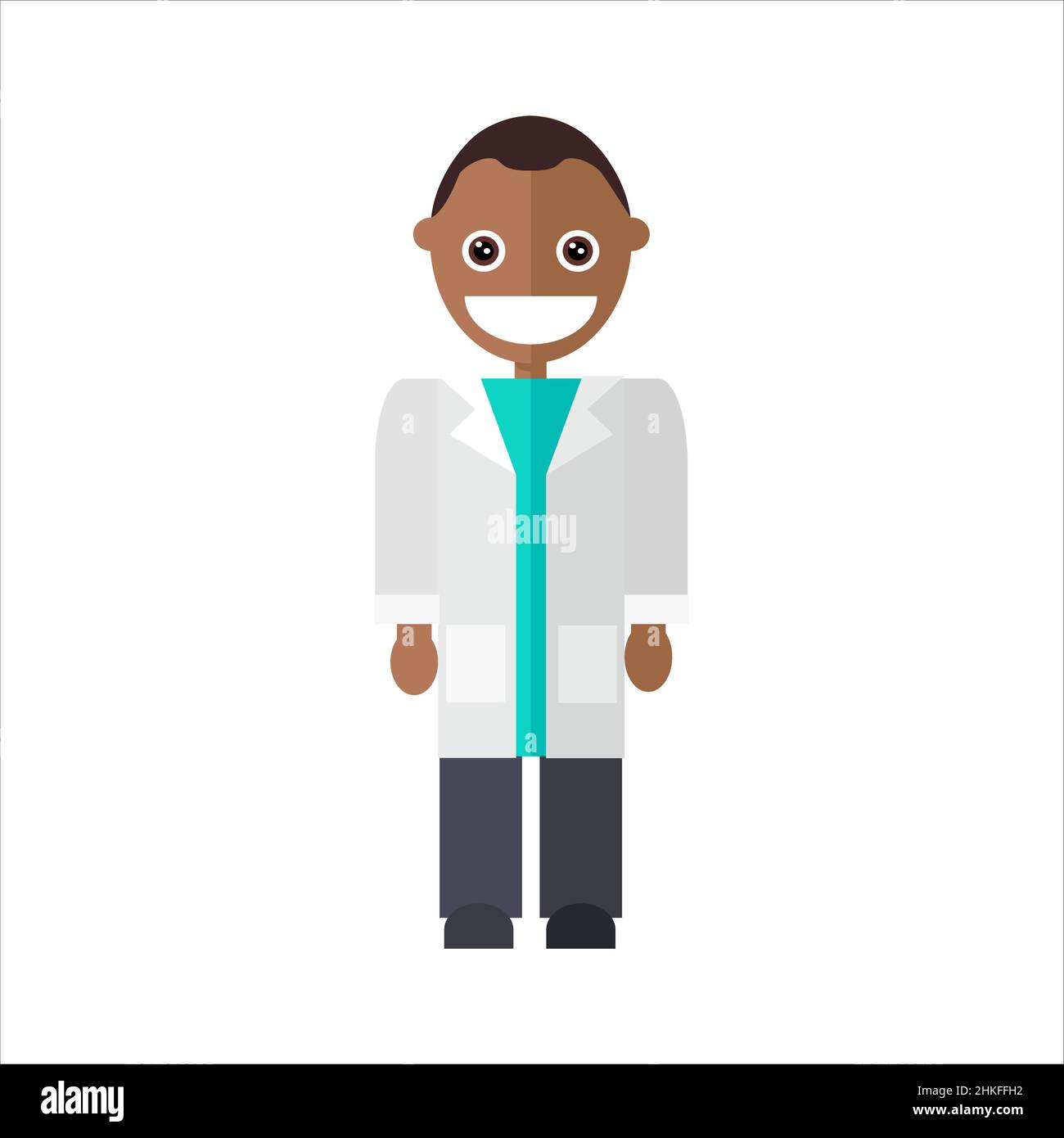 Black doctor. Doctor in medical gown Stock Vector Image & Art - Alamy