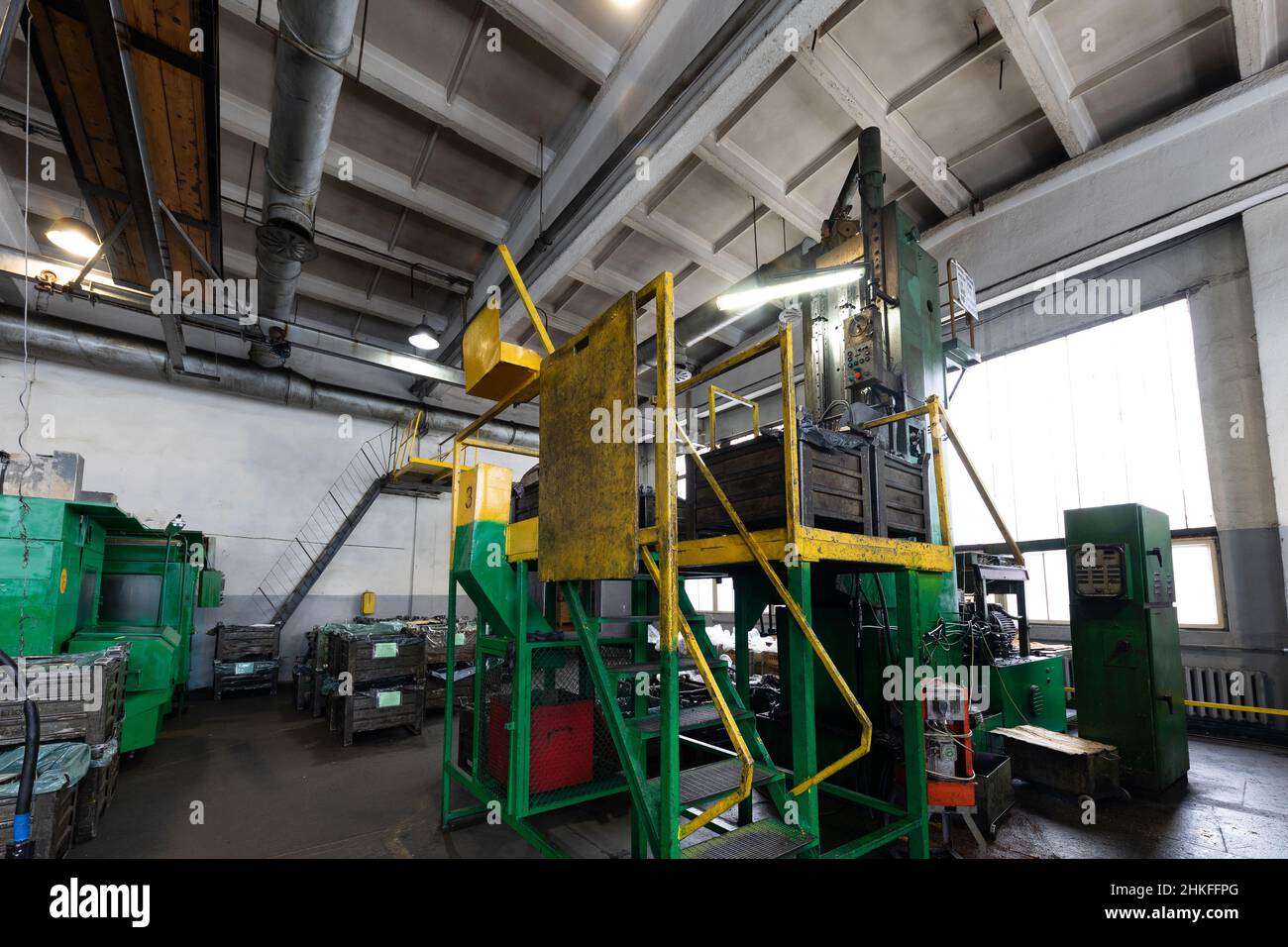 Photo of modern automatic automobile manufacturing workshop. Factory ...