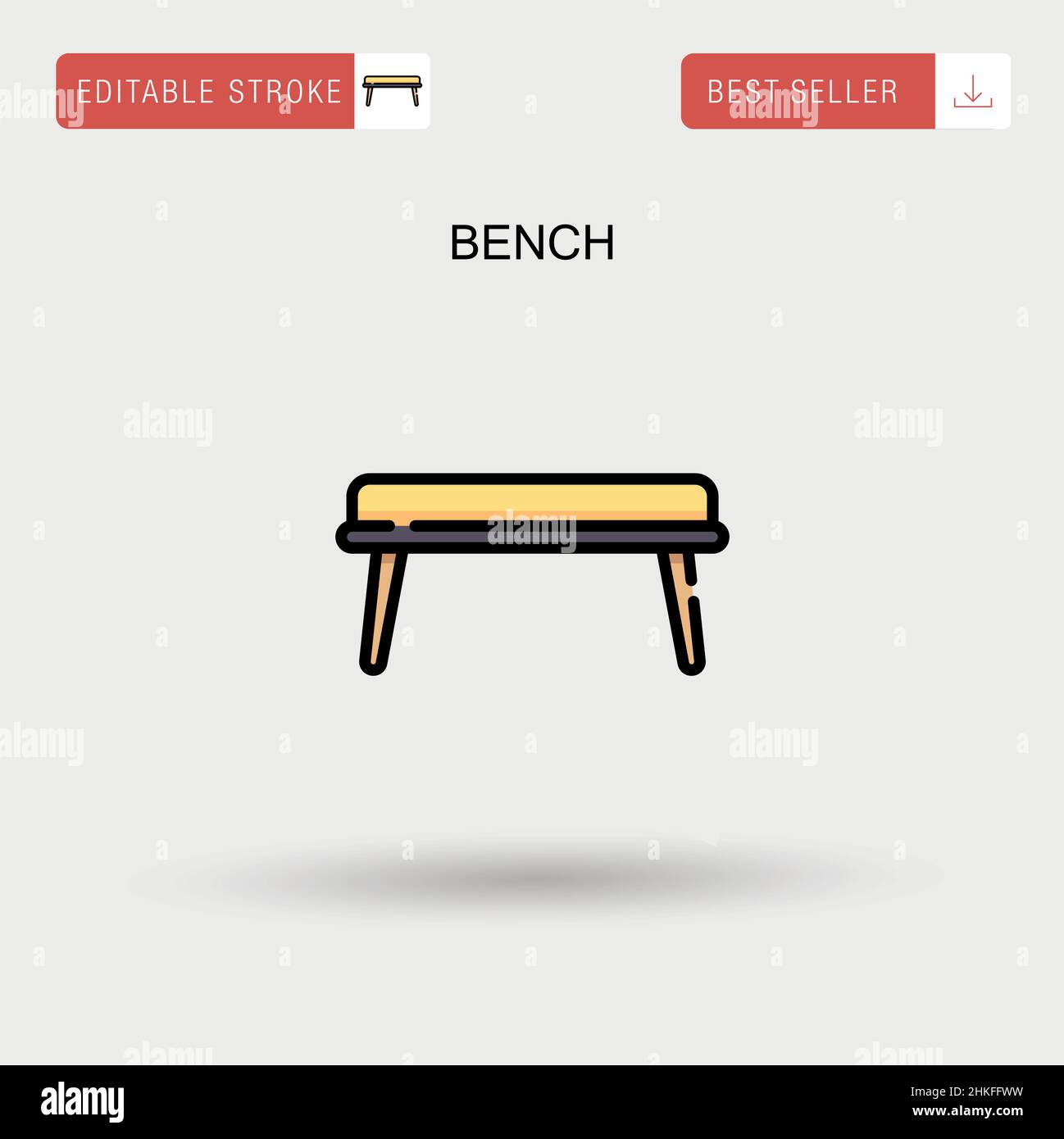 Old white wooden bench Stock Vector Images - Alamy