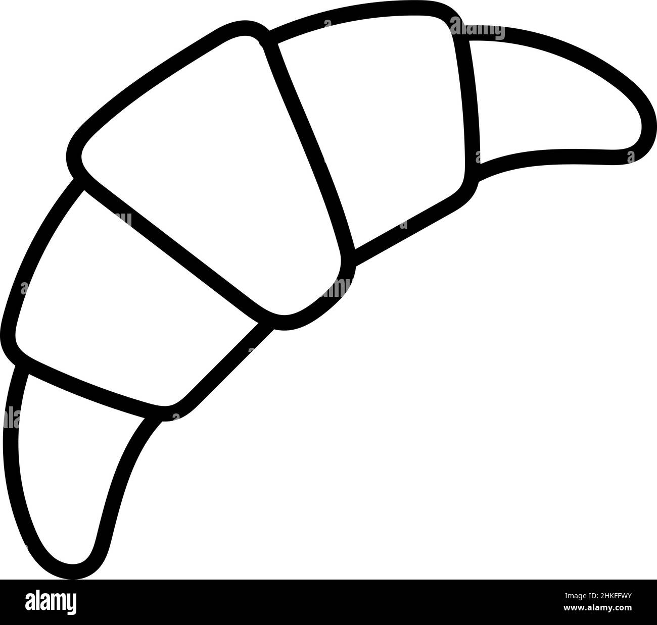 Croissant Outline Icon Food Vector Stock Vector Image & Art - Alamy