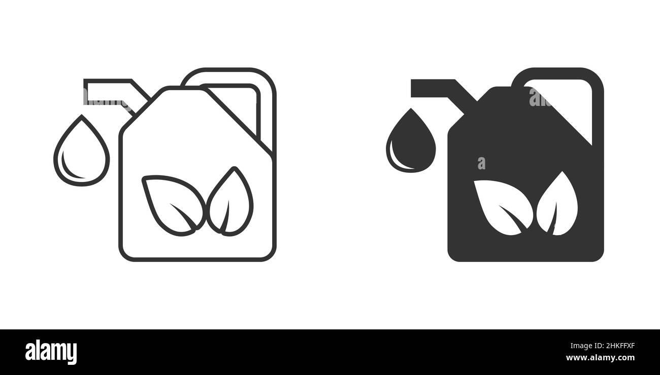 Gasoline canister icon in flat style. Petrol can vector illustration on ...