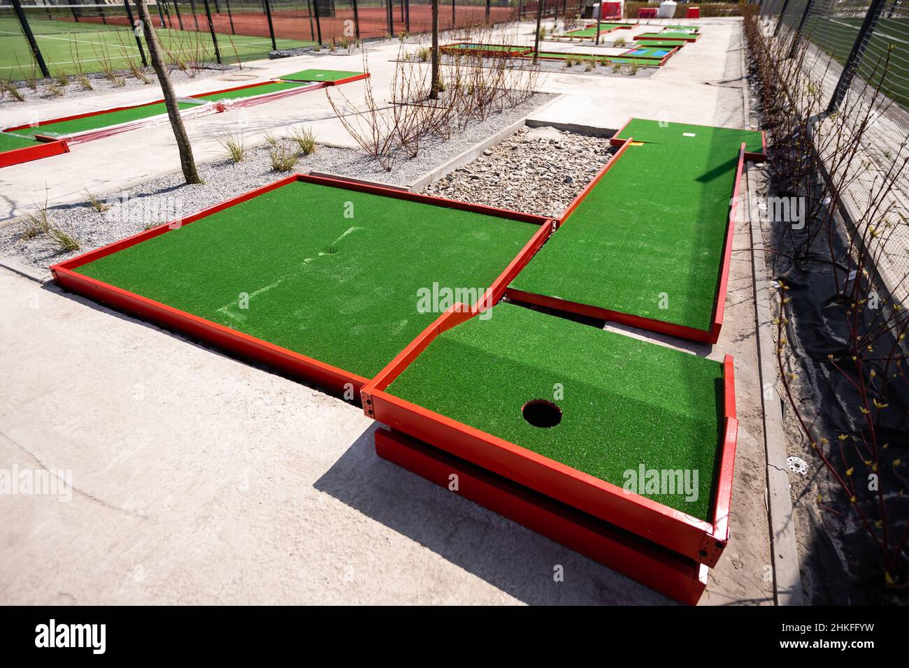 mini golf court at cruise ship deck Stock Photo - Alamy