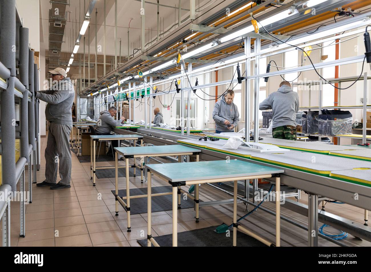 Minsk, Belarus - Jan 05, 2022: Photo of a plant for assembling ...
