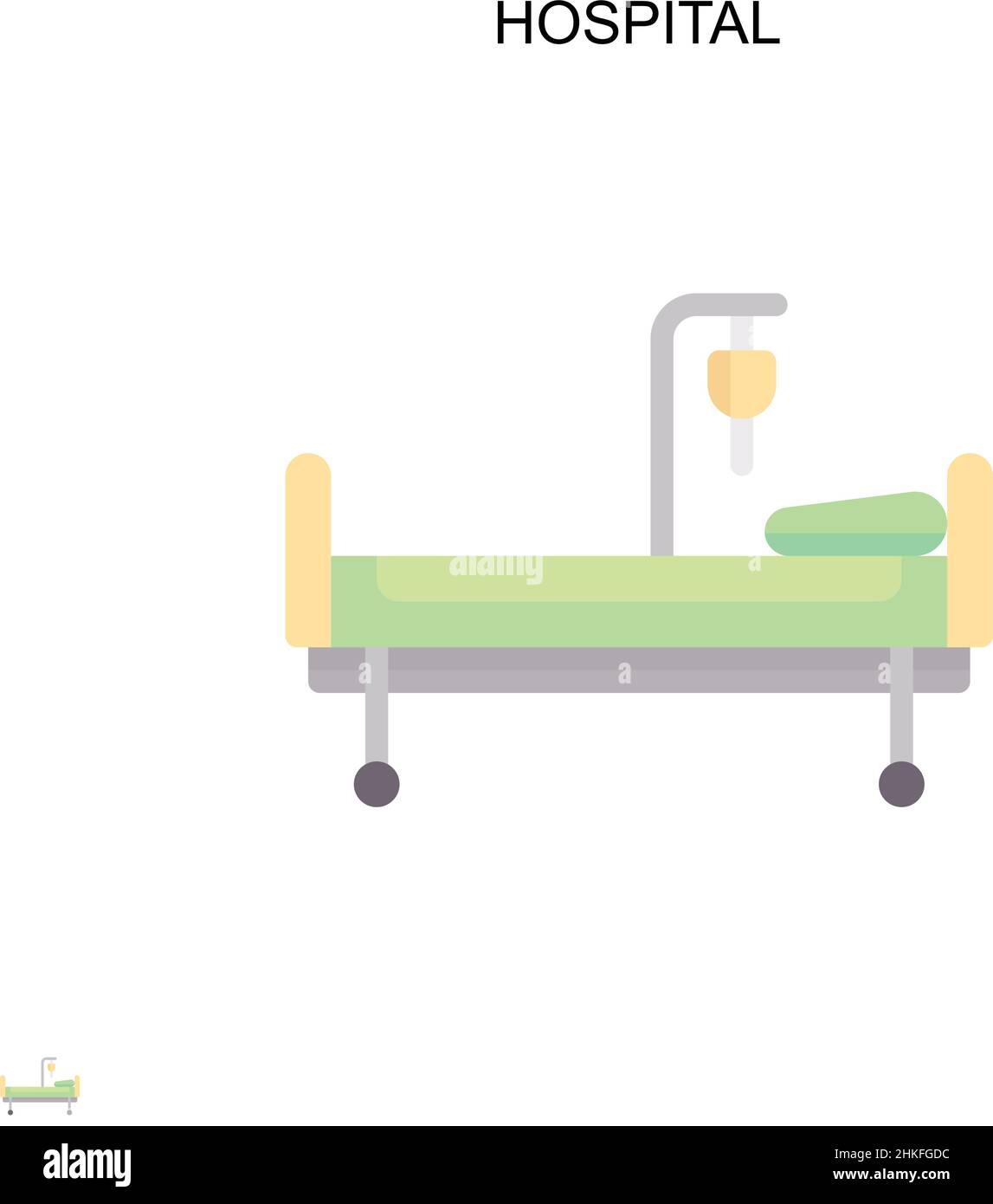 Hospital Simple vector icon. Illustration symbol design template for ...