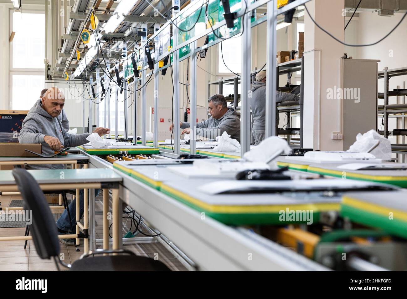 Minsk, Belarus - Jan 05, 2022: Photo of a plant for assembling ...