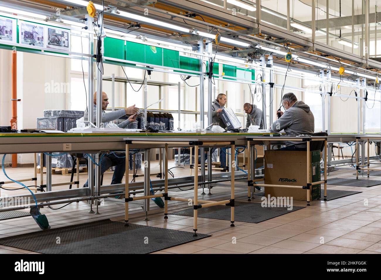 Minsk, Belarus - Jan 05, 2022: Photo of a plant for assembling ...