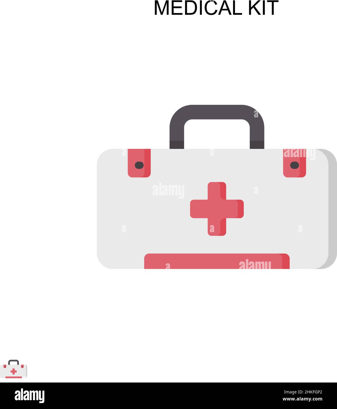 Medical kit Simple vector icon. Illustration symbol design template for ...